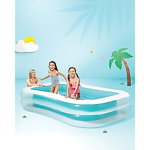 Intex Swim Center Family Inflatable Pool, 103" X 69" X 22", for Ages 6+