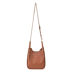 The Sak Los Feliz Crossbody Bag in Leather, Large, Unlined Purse with Single Adjustable Shoulder Strap
