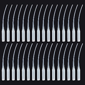 PH PandaHall Glue Tips, 100pcs Plastic Glue Micro-Tips Glue Extender Precision CA Glue Applicator for Arts Crafts Hobby Projects Guitar Fret Slot, White