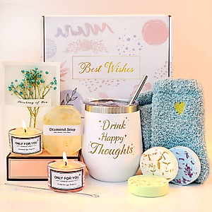 Birthday Gifts for Women Self Care, Relaxing Gifts Care Package for Women Who Have Everything, Thinking of You Birthday Box for Women, Get Well Gift Basket Comfort Gift Spa Set for Mom Friend Female
