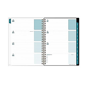 2023-2024 Blue Sky™ Inkwell Press Windblown CYO Horizontal Weekly Flex Academic Planning Calendar with Notes, 5-7/8" x 8-5/8", Charcoal, July 2023 to June 2024, 142390