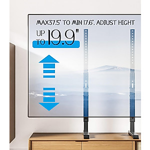 Universal TV Stand, Table Top TV Stand Base Replacement for Most 37 to 86 Inch LCD LED TVs, 7 Height Adjustable TV Legs with Cable Management Hold up to 150lbs, Max VESA 800x600mm, Black AX10TB01