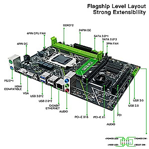 MACHINIST LGA 1155 Motherboard, B75 Micro ATX Computer Motherboards for Desktop PC (Intel 2th/3th Gen, PCIe 2.0, NGFF M.2, PCI, DDR3, SATA 6Gb/s, USB 3.0) for Core i3,i5,i7/Xeon E3 V2/Pentium