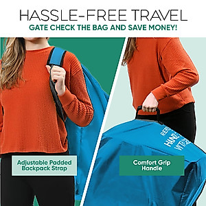 reperkid Premium Car Seat Travel Bag for Airplane - Durable, Universal Fit, Water-Resistant Gate Check Bag with Adjustable Carry Straps - for Safe and Hassle-Free Travel