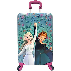Fast Forward Kid’s Licensed Hard-Side 20” Spinner Luggage Carry-On Suitcase and Beauty Case Set (Frozen)