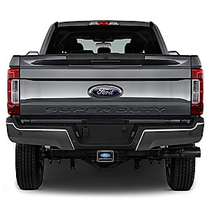 iPick Image Made for Ford Super-Duty 3D Logo Carbon Fiber Texture Billet Aluminum 2" Tow Hitch Cover