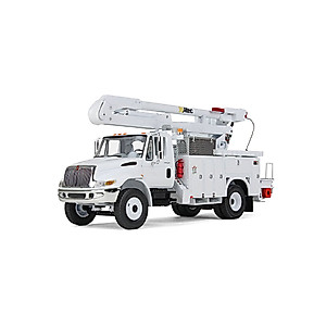 First Gear White: International DuraStar with Utility Bucket Body