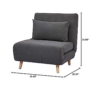 GIA Mid-Century Modern Vintage Brown Loveseat with Tufted Upholstery, Stylish 2-Seater Sofa with Wooden Frame for Living Room, Office