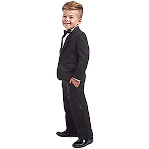 Nautica baby boys 4-piece With Dress Shirt, Bow Tie, Jacket, and Pants Tuxedo, Black, 18 Months US
