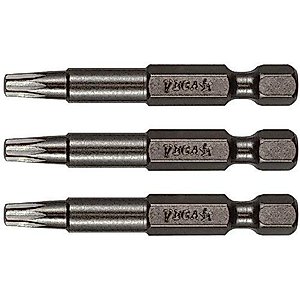 8 Point Star Bit. VEGA Double Square #2 Professional Grade 2 Square Drive Torx 2” Bit Set. 150DS02A-3 (Pack of 3)