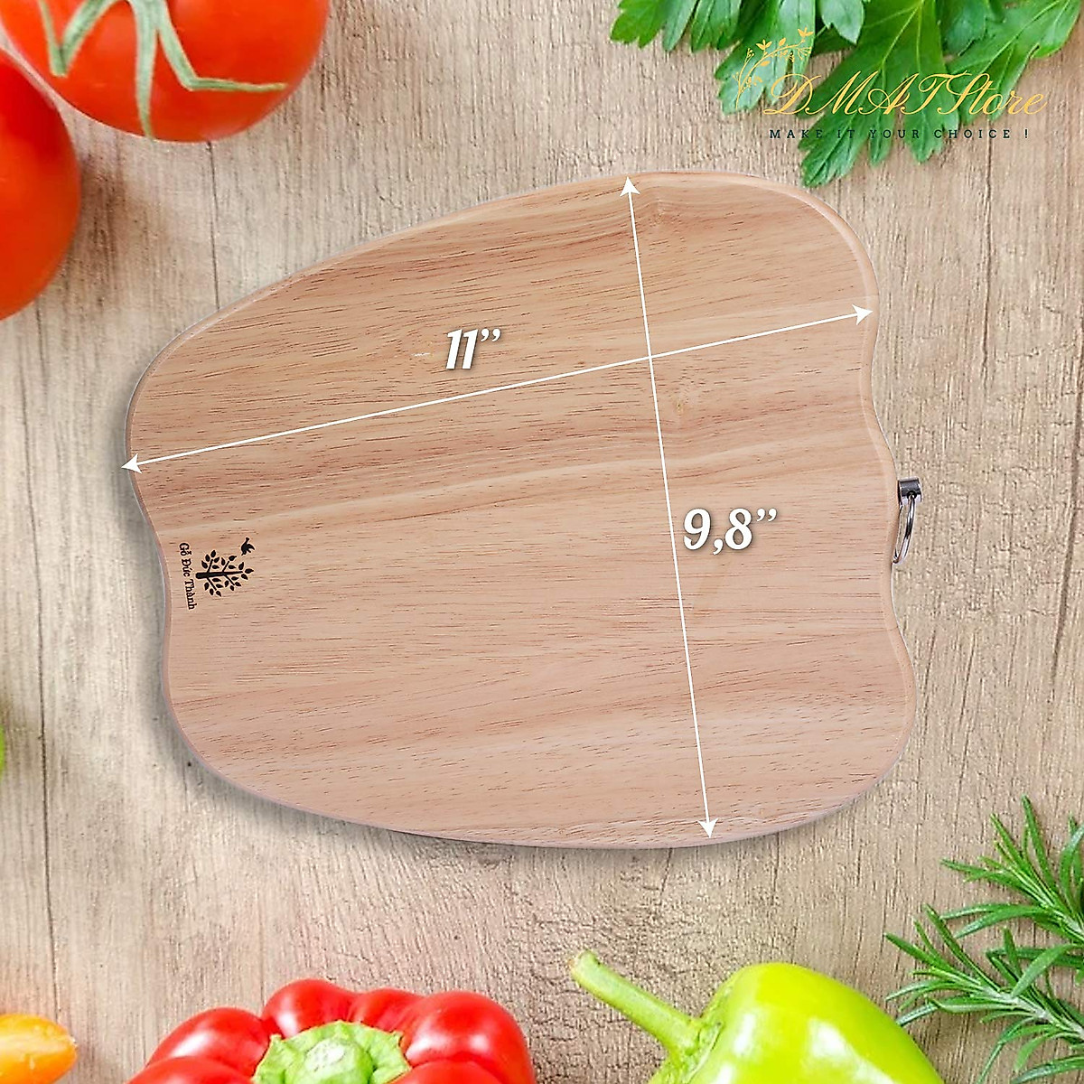 DMATStore CUTE DESIGN WOODEN CUTTING BOARDS for KITCHEN KNIFE FRIENDLY EASY to CLEAN WOODEN CHOPPING BOARDS BREAD BOARDS FOR KITCHEN CUTTING BOARD LARGE (BELL PEPPER)