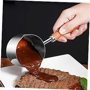 BIUDECO Oil Pan Babish Cookware Sauce Pot Soup Pan Mini Pan Chocolate Heating Pot Candy Kettle Stovetop Sauce Pitcher Coffee Candle Dosa Casserole Stainless Steel Baby Butter