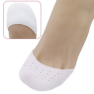 2 Pairs Toe Cap Tip Protector Ballet Pointe Pads Silicone Gel Toe Protectors with Breathable Hole for Shoes Covers Toe Caps Metatarsal Pads Cushion