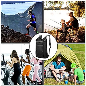 Feibmir 2 Ultralight Foldable Backpacks,Water-Resistant Hiking Daypacks,Packable Backpacks for Men Women Kids Travel Outdoor Camping Climbing Cycling Hiking (Black,Dark Blue)