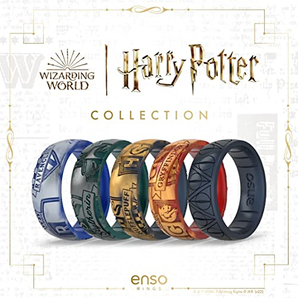 Enso Rings Wizarding World of Harry Potter Collection - Comfortable Silicone Rings - Ravenclaw - 11