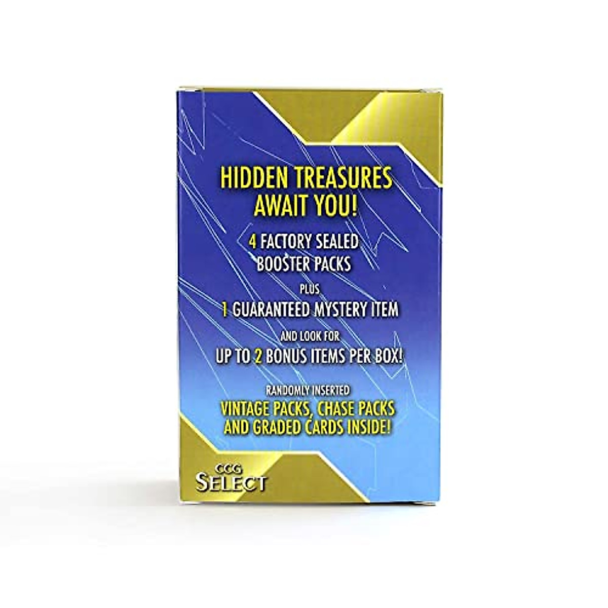 CCG Select Hidden Treasures Mystery Box | 4 Booster Packs | + Guaranteed Bonus Items | Compatible with Pokemon Cards