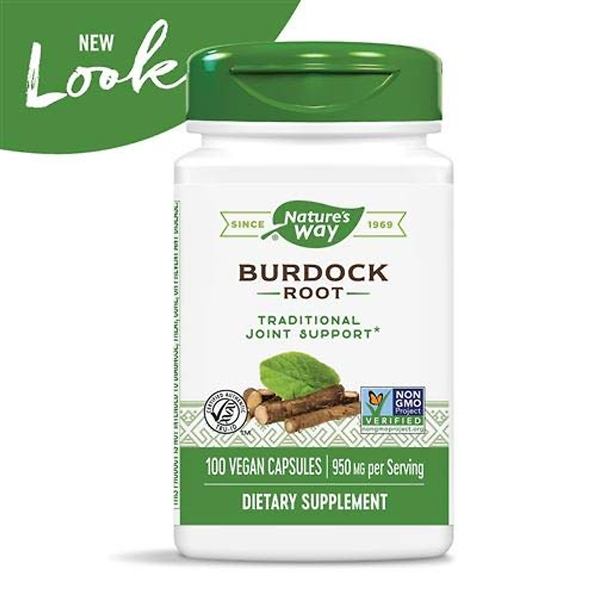 Nature's Way Burdock Root 475 mg per capsule,100 Count (Pack of 2)