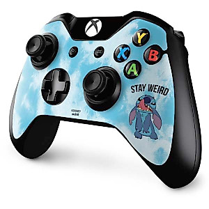 Skinit Decal Gaming Skin Compatible with Xbox One Controller - Officially Licensed Disney Lilo and Stitch Stay Weird Design