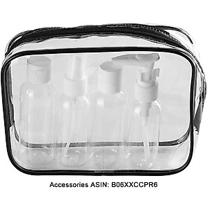 ScivoKaval Clear Carry-On Travel Toiletry Bag TSA 3 1 1 Airline Quart Bag 1 Quart Sized with Zipper for Men and Women 1 Pack