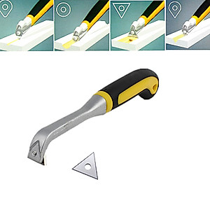 Spealloy Carbide Paint Multi-Purpose Scraper with Triangular Shaped Scraper,Hand-hold Scrapers, for Removing Paint Glue Varnish Rust,Contains only handle and triangular blade.