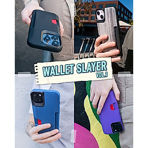 Smartish® iPhone 14 Plus Wallet Case - Wallet Slayer Vol. 1 [Slim + Protective] Credit Card Holder - Drop Tested Hidden Card Slot Cover Compatible with Apple iPhone 14 Plus - Black Tie Affair