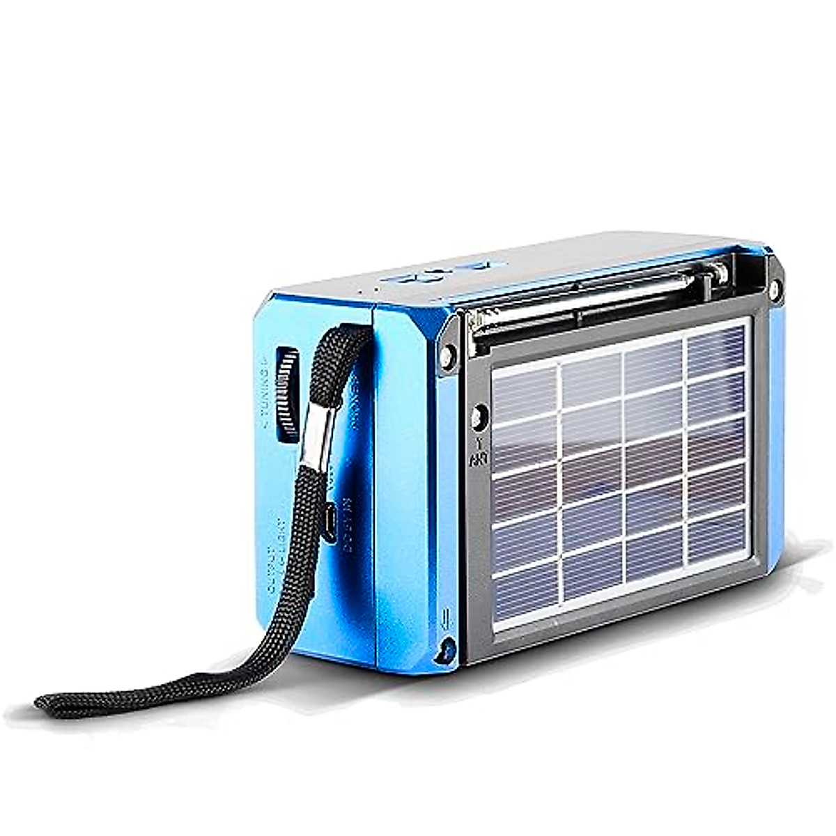 QFX R-37-BL 6-Band (AM, FM, SW1 - SW4) Bluetooth LED Flashlight Solar Radio (2021 Model)