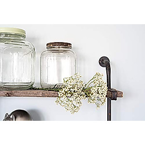 BarnwoodUSA Rustic Wooden Shelf with 2 Planks, Farmhouse Wall Ledge, Natural Weathered Gray