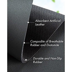 Splash Guard for Sink Faucet-1 PC Super Absorbent Fast Drying Mat Sink Gadgets-Splash Guard Behind Faucet Drip Catcher for Kitchen, Bathroom,Sink Mat, Dish Drying Mat, Sponge Holder Dark Grey