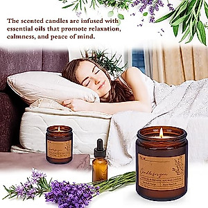 Fixwal 6 Pack Strong Scented Candles Gift Set, 42oz Candles for Home Scented Aromatherapy Soy Wax Glass Jar Candles