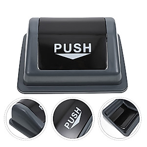 EXCEART Plastic Trash Bin Trash Lids Bin Trash Cover Garbage Flipping Cover Trash Plastic Trash can Replacement Garbage Lid Practical