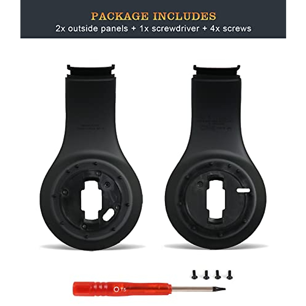 Studio 3 Inside Panel as Same as The OEM Studio3 Replacement Parts Inner Earphone Shell Accessories Compatible with Beats by Dr. Dre Studio 3/A1914 Studio 2 Wireless/B0501 Headphones (Matte Black)