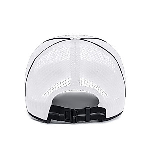 FASHIXD Mesh Baseball Cap for Men Women Summer Running Sports Hat Breathable Quick Dry Trucker Hats (Sport-White)
