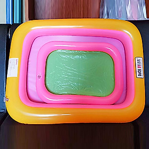 Topwon Inflatable Sand for Kids/Sand Tray/Sand Molds/Inflatable Sand/Portable Sand Tray /Sand Tray Lid (27.5×27.5Inch, Random Color)