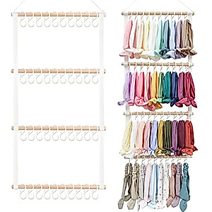 PABOBIT Headband Holder Organizer for Baby Girl, Baby Headband Organizer for Girls,Hair Accessories Organizer Storage Wall Hanging Decor for Nursery Toddler Girls Room