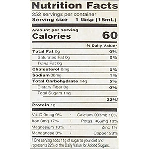 Golden Barrel Bulk Unsulfured Blackstrap Molasses Jug (128 Fl Oz)