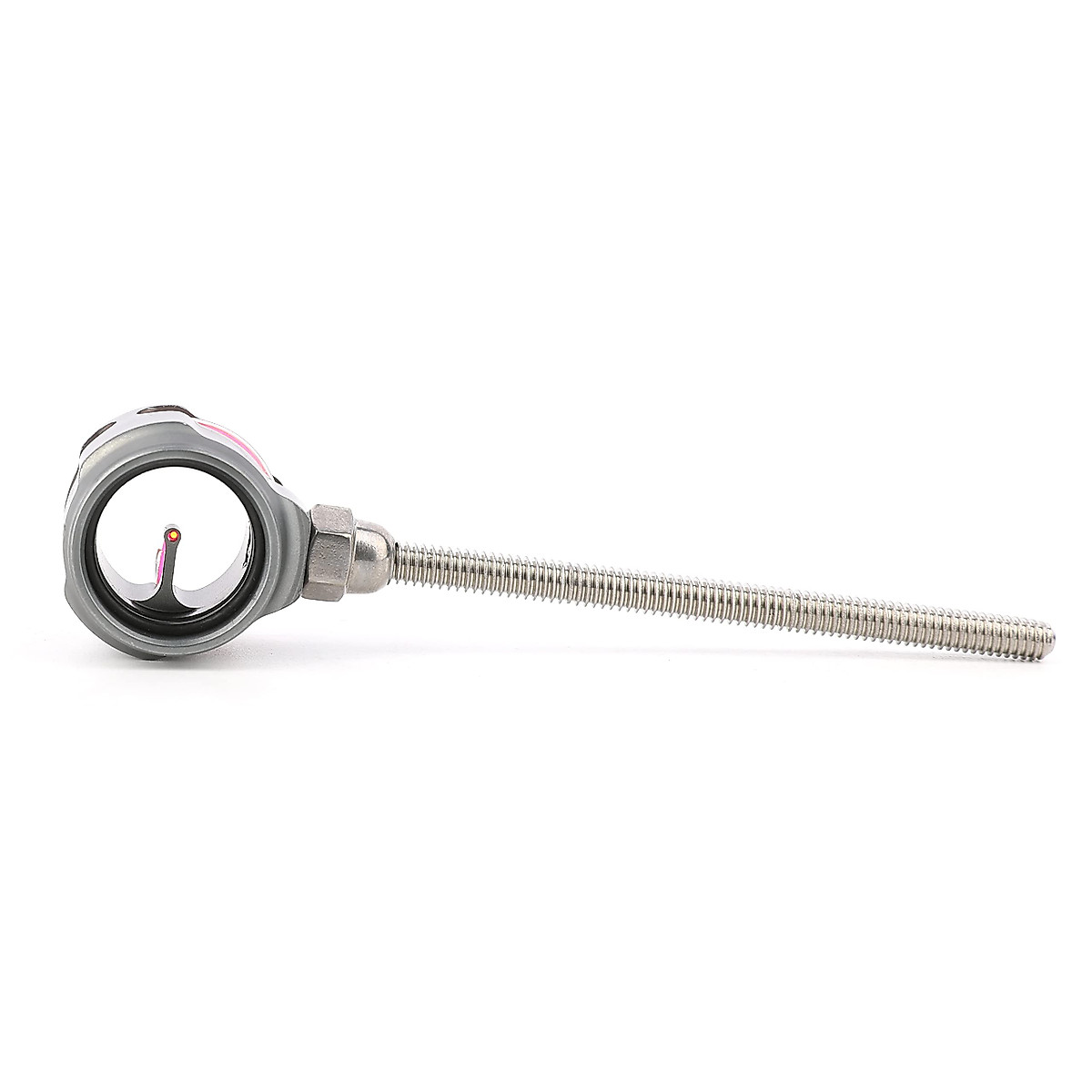 ZSHJGJR Archery Recurve Bow Sight Single Pin Sight 0.019" Fiber Optical 1 Pin Sight for Hunting Bow Sight Accessories (Smoke Grey)