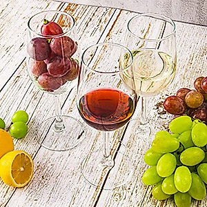 HAKEEMI Wine Glasses Set of 12, 12 oz Red White Wine Glasses, Clear, Dishwasher Safe