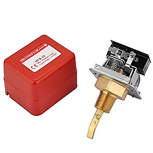 Flow Switch,Boxwizard Flow Switches 1/2 Water/Paddle Flow Switch Thread Connection Spdt Contacts Red(Partial Stainless Steel Type) Water Flow Switch