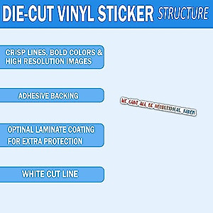 Miraki We Can't All Be Neurotypical Karen Sticker, Neurotypical Karen Stickers, Water Assitant Die-Cut Vinyl Stickers Decals for Laptop Phone Kindle Journal Water Bottles, Stickers