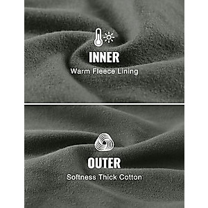 CRZ YOGA Cotton Fleece Lined Sweatpants Women 30" Straight Leg Casual Lounge Sweat Pants for Women Grey Sage Small