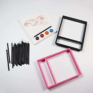 PYO cookie decorating starter set, Paint Your Own cookie stencil,Sugar Cookie cutter,PYO Stencil Kit,Christmas Easter paint your own cookie tool set (4x5in, PYO, Black)