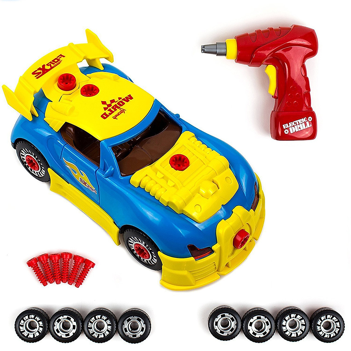 Take Apart Toy Racing Car Kit for Kids - 30 Pieces with Engine Sounds & Toy Tools for Kids Build Your Own Model Race Car Kit Construction Set