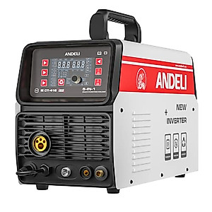 【Delete】ANDELI 110V/220V Multiprocess MIG Welder - MIG CUT TIG& MMA Welding and Flux Welding Without Gas LED Screen 5 in 1 Inverter MIG Welding Machine MCT-416