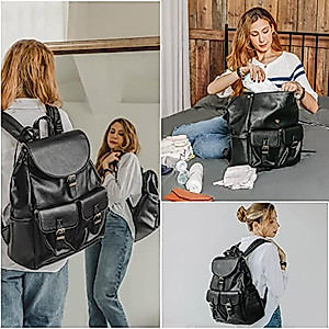 Omanmoli Diaper Bag Backpack Leather Diaper Bag Backpack Baby Bag Diaper Bag Organizer