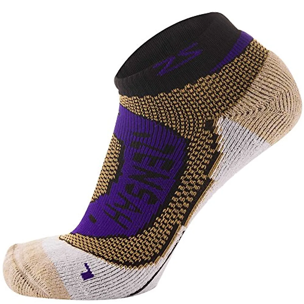 Zensah Copper Lightweight Running Socks, Small, Purple