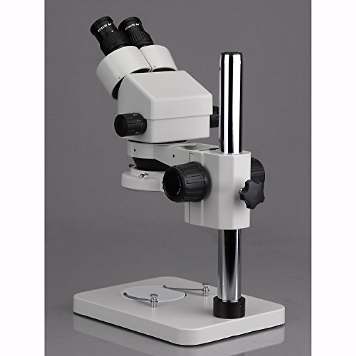 7X-45X Stereo Binocular Microscope with 14" Pillar Stand & 64-LED Ring Light