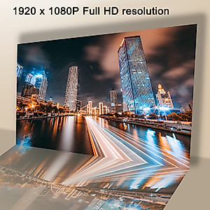 Rosvola Film Projector, 100 to 240 V Projector for Tablets for Computers (U.S. regulations)