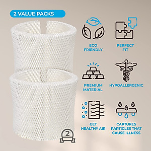 ANTOBLE 2 Pack MAF2 Wicking Humidifier Filter Replacements for Air Care/Essick Air/Moist Air MA0600, MA0601, MA0800, MA08000; Kenmore 15408, 154080, 32 15508