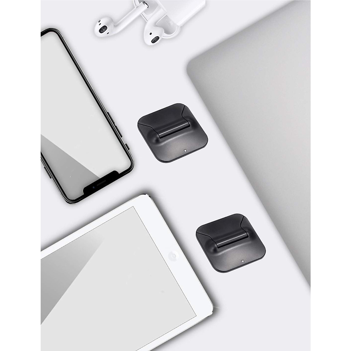 Mini Laptop Stand, Keyboard Riser Stand, Invisible Ergonomic Laptop Holder Stand Riser, Foldable Tablet Pad Phone Stand Lap Cooler for MacBook, Air, Pro, Lenovo, HP More (2PCS)