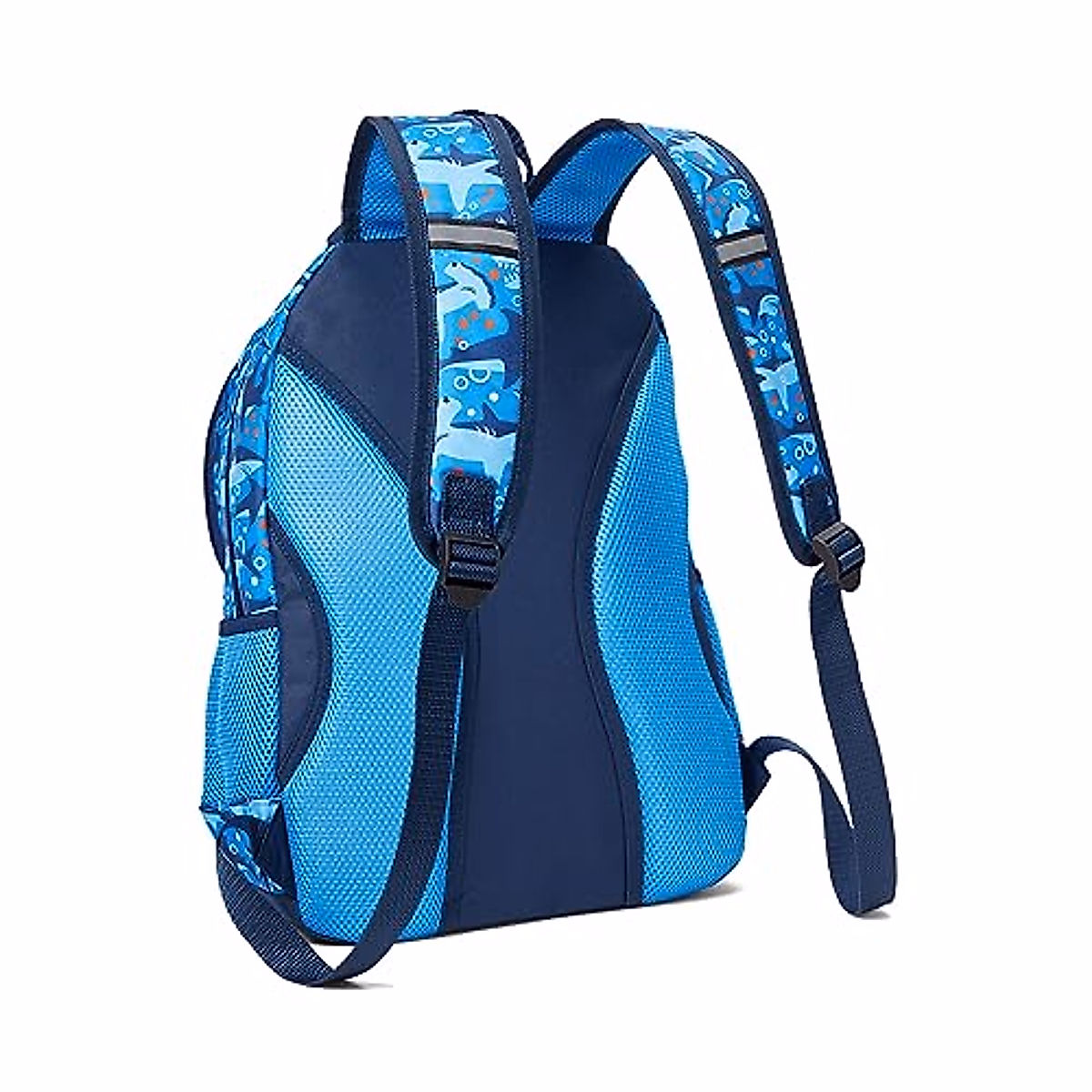 Western Chief Multi Compartment Backpack Bundle w/Lunch Box & Pencil Pouch Sharks One Size